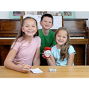 Regal Games - Farkle Dice Game - Fun Family-Friendly Dice Game - Includes Storage Cup with Lid, Six Dice, 25 Scorecards - Ideal for 2-4 Players Ages 12+
