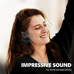 Wireless Earbuds, Bluetooth Headphones 40Hrs Battery Life with LED Power Display Crystal-Clear Calls Built-in Mic IPX7 Waterproof V5.3 Bluetooth Earbuds Stereo Sound Ear Buds for Sports and Working