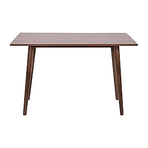 Flash Furniture Hatfield Mid-Century Modern Dining Table - Dark Walnut Engineered Wood Kitchen Table - 47 Inches - Tapered Wood Legs - Seats up to 4 Adults