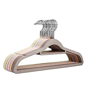 Flock Hanger for Adult Household Seamless Anti-Slip Multifunctional Wardrobe Finishing Clothes Hanger Clothes Hanger Factory Wholesale