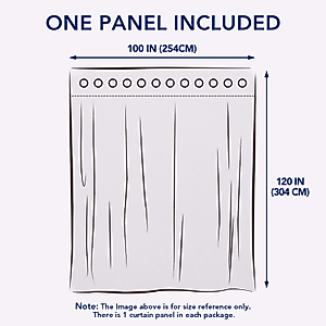 PureFit Outdoor Curtains for Patio Waterproof Weatherproof, UV and Fade Resistant Outside Curtains for Gazebo, Front Porch, Pergola, Sun Blocking Privacy Curtain, 100W x 120L inch, 1 Panel, White