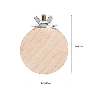 cabilock Climbing Toys 3pcs Bird Wood Platform Parrot Perch Stand Playground Cage Corner Shelf Board for Conures Budgies Hamster Gerbil Rat 5. 5cm Round Bird Cage