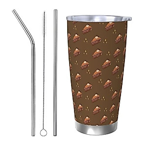 WXZYFP Car cup (single silver rim), can use a straw or drink directly, easy to use.Chocolate Squares Cake