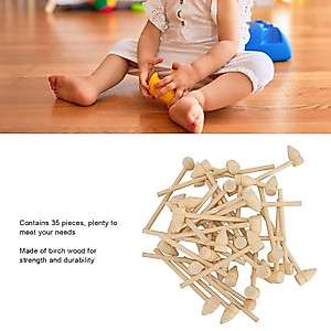 35Pcs Mini Wooden Hammer Hardwood Hammer Knockout Hammer Kids Toys Shell Cracker Accessories for Seafood Lobster Tool Leather Craft