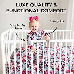 Posh Peanut Baby Sleep Sack - Sleeveless Baby Sleeping Bag & Swaddle - Extra Long 2 Way Zipper - 1 TOG (6-18 Months) Lacey