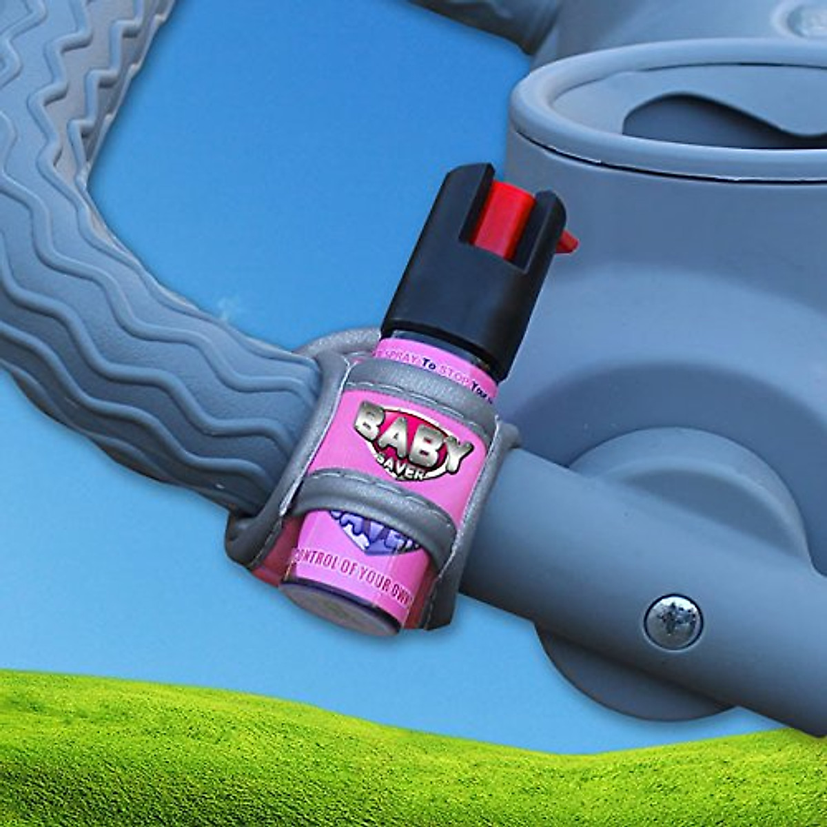 Baby Saver Pepper Spray For Women - Made For Wheeled Joggers And Baby Strollers - Fits Easily On Bars - Running - Jogger - Walking - Baby Safety