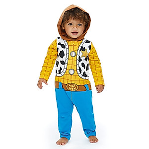 Pixar Toy Story Woody Toddler Boys Zip Up Coverall Blue/Yellow 2T