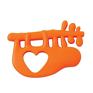 Manhattan Toy Animal Shapes Sloth Silicone Teether, Orange
