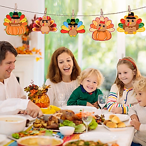 Thanksgiving Decorations 54 Pcs Turkey Cutouts Cartoon Turkey Paper Cutting Decor for Home Party School Bulletin Board Classroom Fall Theme Thanksgiving Party Supplies