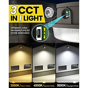 YARBO 80W LED Barn Light 60W 40W Switchable, 5000K/4000K/3000K Adjustable,12000LM Barn Lights Outdoor with Timer Dimming, Dusk to Dawn Outdoor Light with Photocell for Barn/Security/Yard/Garage/Street