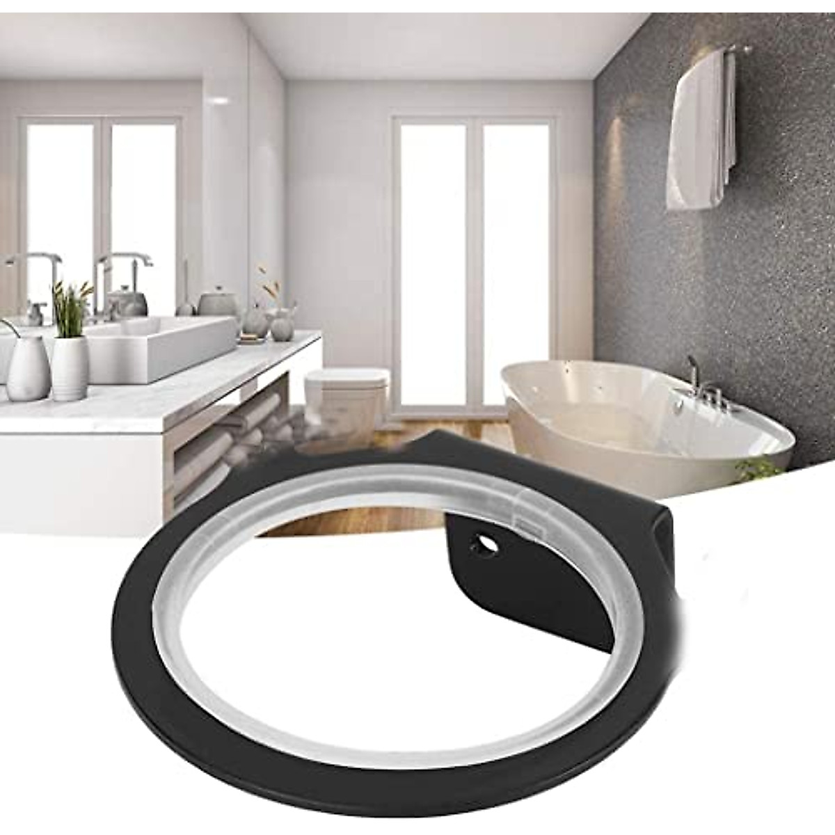 1PC Black Aluminum Wall Mounted Hair Dryer Holder Rack with Screws Salon Home Bathroom Blow Dryer Holder Stand Hair Styling Tool Storage Organizer