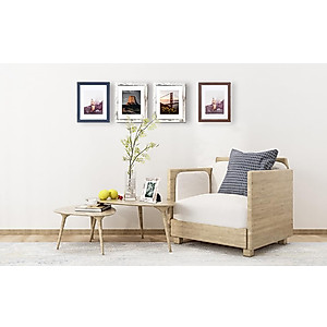 kennethan 11x14 Picture Frame Dark Brown 2 Pcs in 1 set 11x14 Frame can Display 8x10 Picture with Mat or 11x14 Without Mat on the Wall