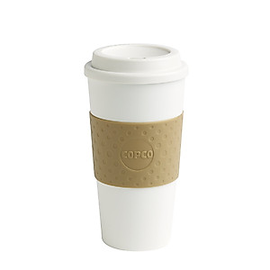 Copco opco 16-Ounce Capacity Acadia Reusable To Go Mug, 16 ounces, Tan