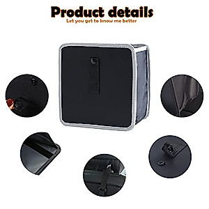 Miytsya 1 PC Hanging Car Trash Bag Can Premium Waterproof Litter Garbage Bag Organizer 22 * 22 * 14.5CM (Grey)