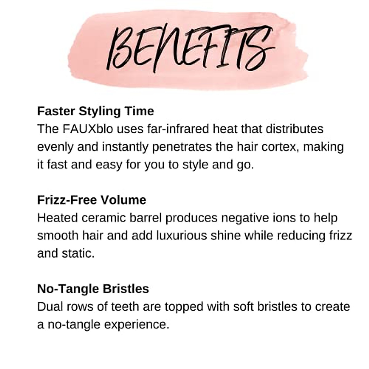 Calista FAUXblo Thermal Brush, Professional Styling Brush, Burn-Free Soft Bristles, Ionic and Ceramic Technology (1.5, Raspberry Ice)