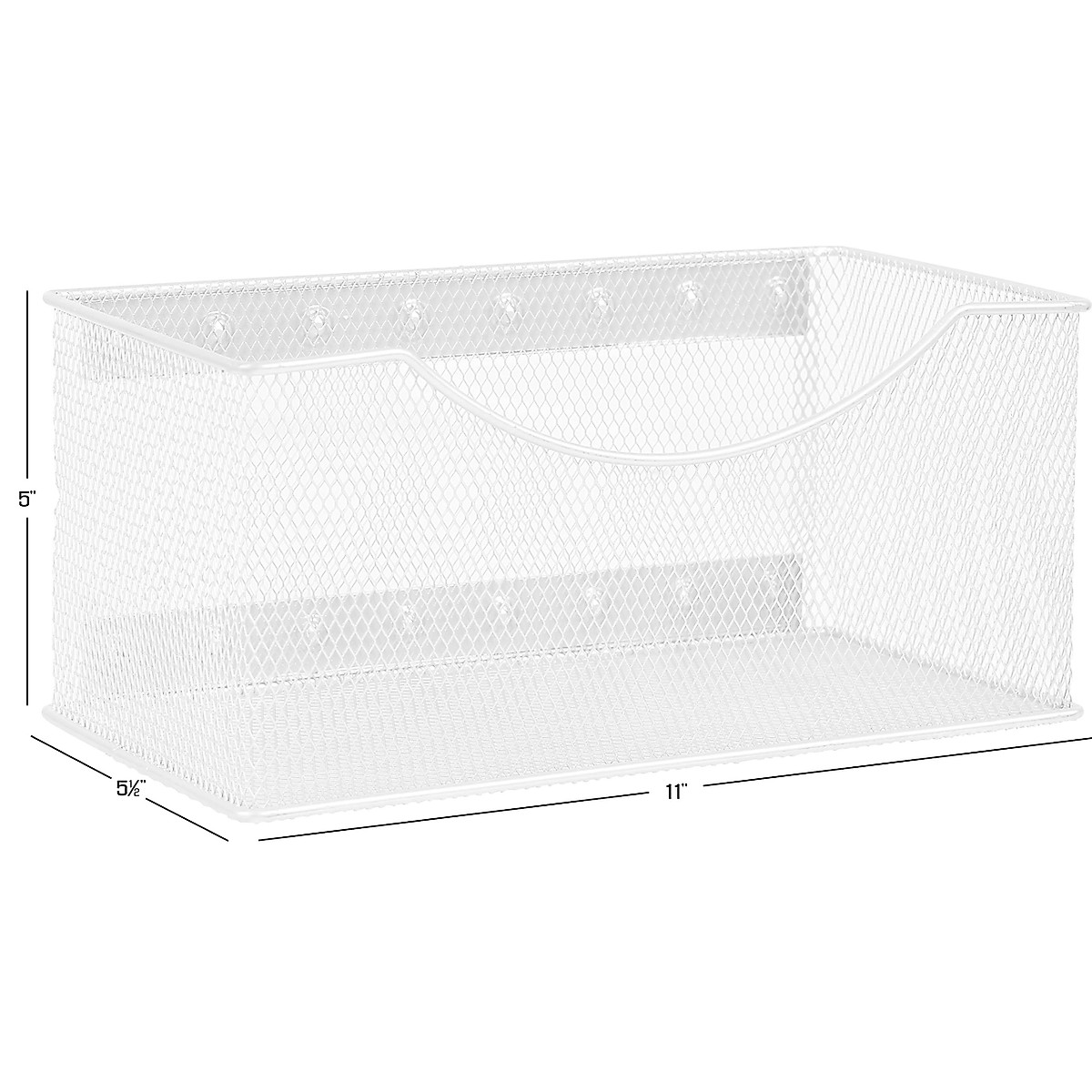 YBM HOME Mesh Magnetic Storage Basket Organizer with Extra Strong Magnets Holds Your Whiteboard and Locker Accessories, Perfect as Marker and Pencil Holder for Office, (16, White)