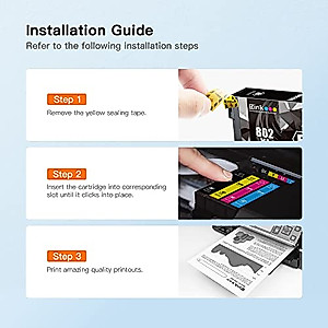 E-Z Ink Remanufactured Ink Cartridge Replacement for Epson 802XL 802 XL T802XL T802 XL Black Ink Cartridges to use with Workforce Pro WF-4740 WF-4730 WF-4720 WF-4734 EC-4020 EC-4030 (2 Black)