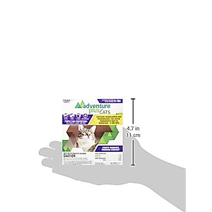 Adventure Plus Triple Flea Protection for Cats – Spot on Flea & Tick Prevention for Cats 9lbs & over – 4 Doses
