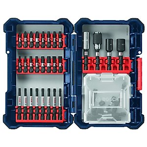 BOSCH SDMS38 38-Piece Assorted Impact Tough Screwdriving Custom Case System Set for Screwdriving Applications