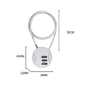 2Pcs Mini Code Lock with Extended Wire Rope Electric Bike Lock Bike Code Lock