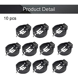 Fielect 10Pcs CR2450 Coin Cell Button Battery Holder Socket Container Case