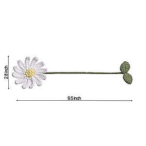 2Sets Daisy Bookmarks Handmade Knitted Gifts for Readers Book Lovers Writers, Curtain tiebacks holdbacks,Car Ornaments
