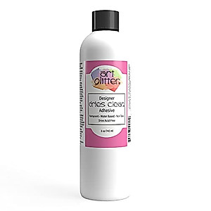 Art Institute Precision Craft Glue - Art Glitter Glue for Crafts - 8fl oz - Precision Glue Tip - Metal Tip - 3 Refillable Bottles - Flexible and Crack Resistant - Strong Hold Adhesive - Made in USA
