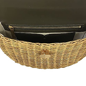 Kate Spade Nicola Wicker Spade Twistlock Convertible Sling Bag, Olive