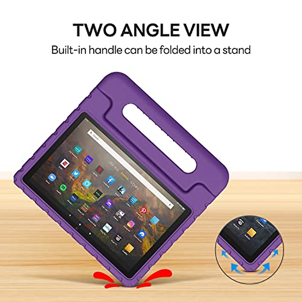 Merocab Kids Case for Fire HD 10 and Fire HD 10 Plus Tablet 11th Generation 2021 Release,Lightweight Shockproof Kid-Proof Cover with Stand for Kindle Fire HD 10 2021 11th 33