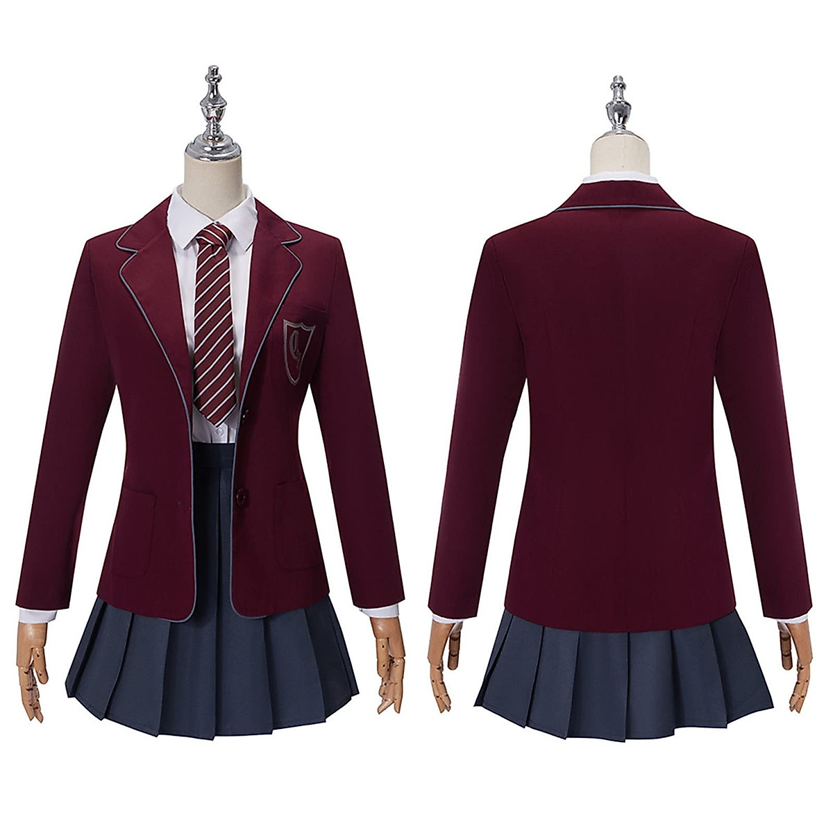 AwwwCos Matilda the Musical Cosplay Red Costume School Girl Dress Uniform Suit Skirt Tie Halloween Party Outfit Kids