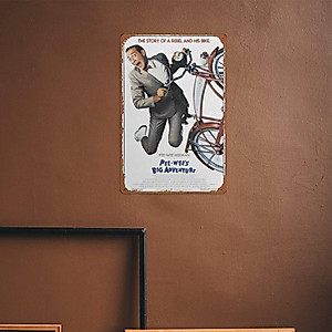 Pee-Wee's Big Adventure Tin Sign Retro Metal Movie Poster Art Wall Home Decor 8x12 Inches