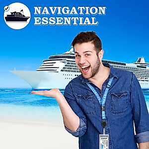 Leinuosen 5 Sets Cruise Lanyard for Ship Cards Ship Essentials Cruise Lanyards Pattern Adjustable Lanyard with Retractable Reel Waterproof ID Badge Holders Accessories(Fresh Style)