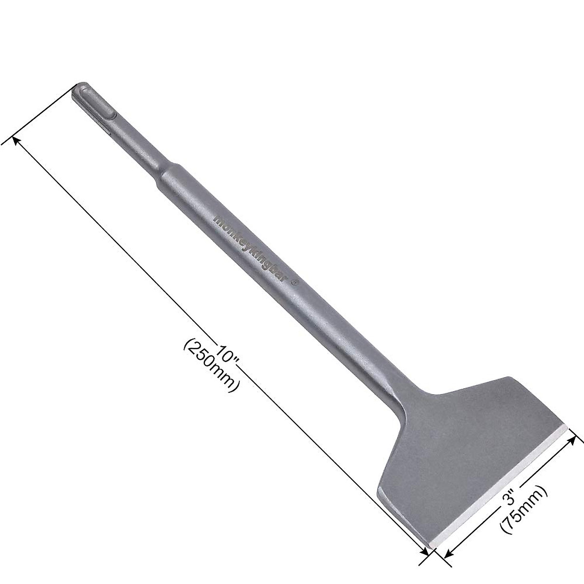 Monkey King Bar-3 IN Wide Sds Plus Floor Scraper-Sds plus bits-10"x3" Sharpened Tile and Sds Tile Chisel for Floor and Wall Tile Concrete Mortar Thinset Brick