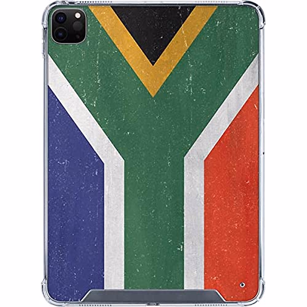 Skinit Clear Tablet Case Compatible with iPad Pro 11in (2021) Originally Designed South Africa Flag Distressed Design