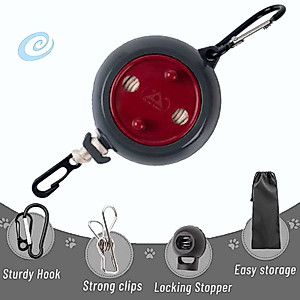 Qihengzhijia Portable Travel Clothesline,Adjustable 32FT/10M Camping Clothesline Clothes Drying Line Rope,Clothesline for Outdoor/Indoor,Laundry,20pcs Windproof Clothespins &12pcs Stoppers