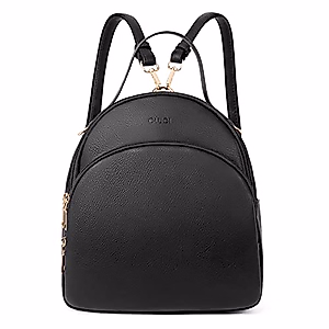 CLUCI Small Backpack for Women Leather Women's Black Backpack Purse Handbags Mini Fashion Lady Travel Backpack Convertible Bookbag