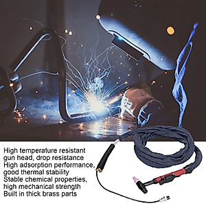 TIG Welding Torch TIG Welding Torch Flexible Head Integrated Argon Arc Welder Gun M16 QQ150 3.7meter