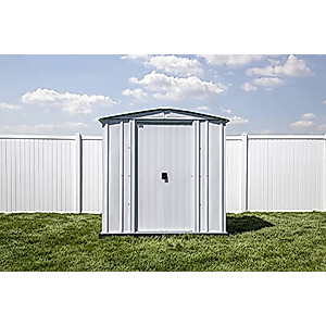 Arrow Classic Steel Storage Shed, 6x7, Flute Grey