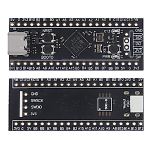 DWEII 1PCS STM32F411 Development Board V3.0 STM32F411CEU6 STM32F4 Learning Board 100MHz Clock 512kB Flash and 128kB RAM with 1 PCS ST-Link V2 (Random Color) Support for MicroPython/Programming