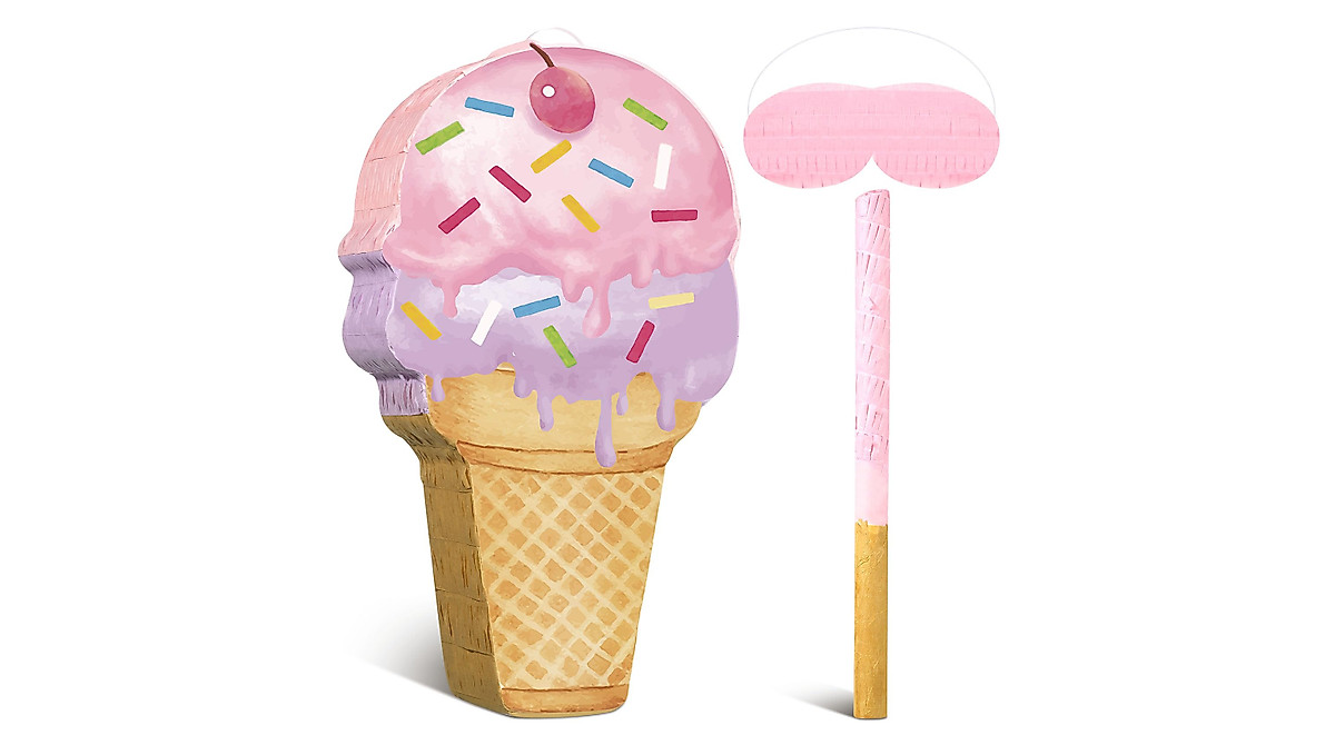Ice Cream Piñata - Cone-Shaped Party Decor for Summer Celebrations