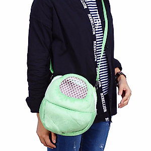 Ferret Carrier Bag,Ferret Sling Carrier Pet Carrier Bag Hamster Rat Cat Rabbit Pet Sling Carrier Backpack Hedgehog Chinchilla Ferret Slee Outdoor Traveling Bag Handbags Backpack(Green)