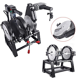 Lidhujnk 110V 2 Clamps Manual Pipe Fusion Welder PE HDPE PB PVC Piping Welding Machine, Pipe Hot Melt Welder 63-200mm