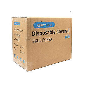 Disposable Hazmat Suit Protective Coverall with Hood for Men & Women XL Case of 10