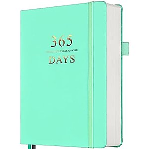 Planner, Undated Daily Planner with To Do List, 365 Days Planner for ADHD, Agenda for Women Men, Hourly Planner Notebook for Goal Setting, Productivity Organizer with Calendar, 8.3" x 5.8" (Blue)