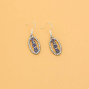 SEIRAA Sorority Inspired Rhinestone Earring Zeta Dove Gifts for Sorority Sisters (Drill earring)