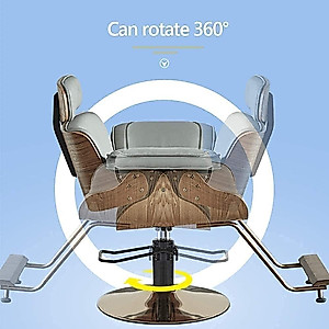 Lightweight Foldable Portable Salon Chair Hydraulic Chair for Business or Home Salon Beauty Chair Barber Chairs for Hair Stylist Barber Chair Height Adjustable PU Leather Hydraulic Salon Chairs conv (