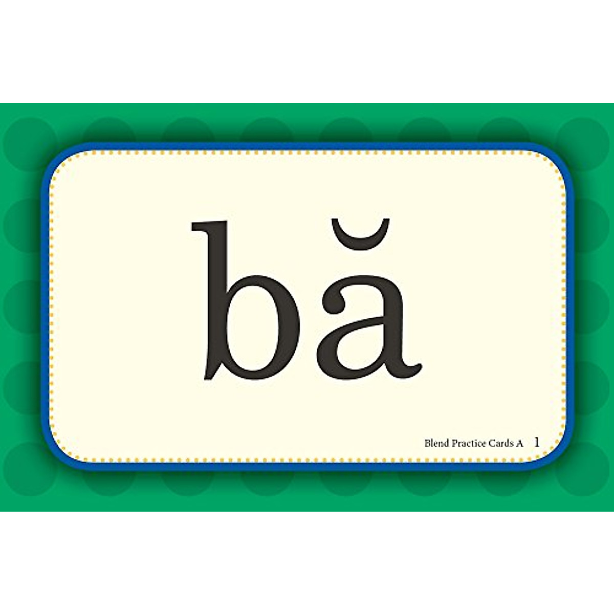 Blend Practive Cards A - Abeka Kindergarten 1st and 2nd Grade 1, 2 Phonics Reading Program Teaching Aid Flash Cards