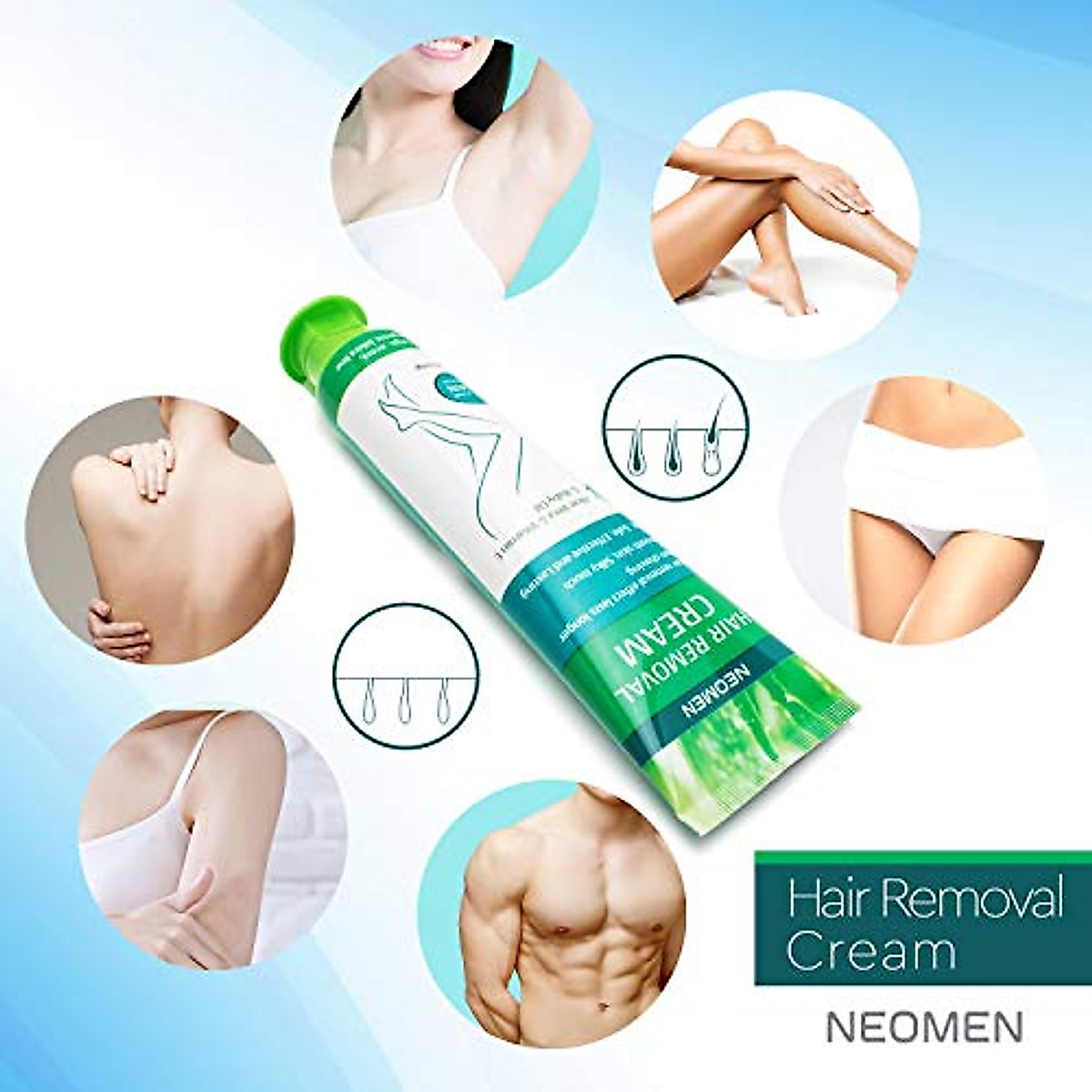 Neomen Hair Removal Cream - Premium Depilatory Cream - Skin Friendly Painless Flawless Hair Remover Cream For Women and Men