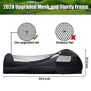 L RUNNZER Single Camping Tent, Pop-Up Net with Upgraded Mesh for Sleeping Outdoor Camping Traveling