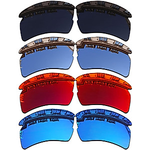 Vonxyz 4 Pairs Polycarbonate Sport Replacement Sunglass Lenses for Oakley Flak 2.0 XL OO9188 59mm, 100% UV Protection, Easy Installation, Perfectly Fit